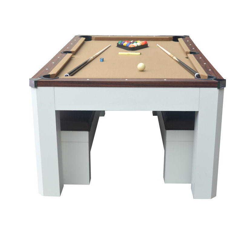 Hathaway Newport 7-ft Pool Table Combo Set w/ Benches in White – Pro ...
