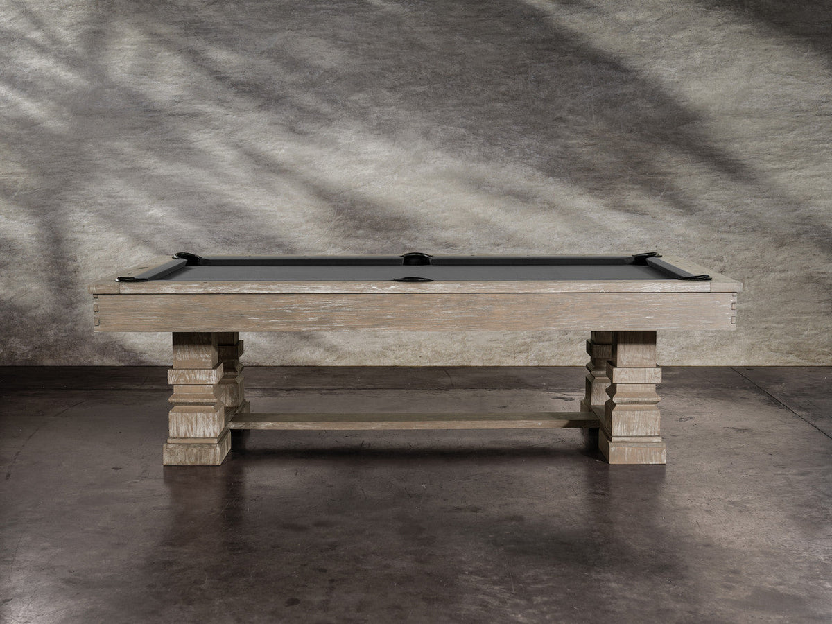 Nixon Huck 8' Slate Pool Table in Grey White Oak Finish w/ Dining Top ...