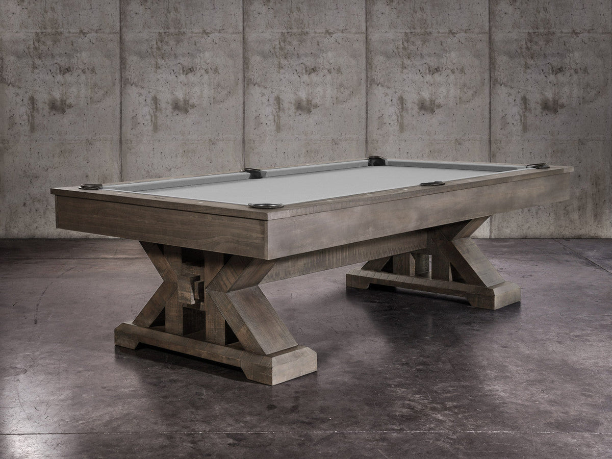 Nixon Jasper 7' Slate Pool Table in Weathered Slate Finish w/ Dining T ...