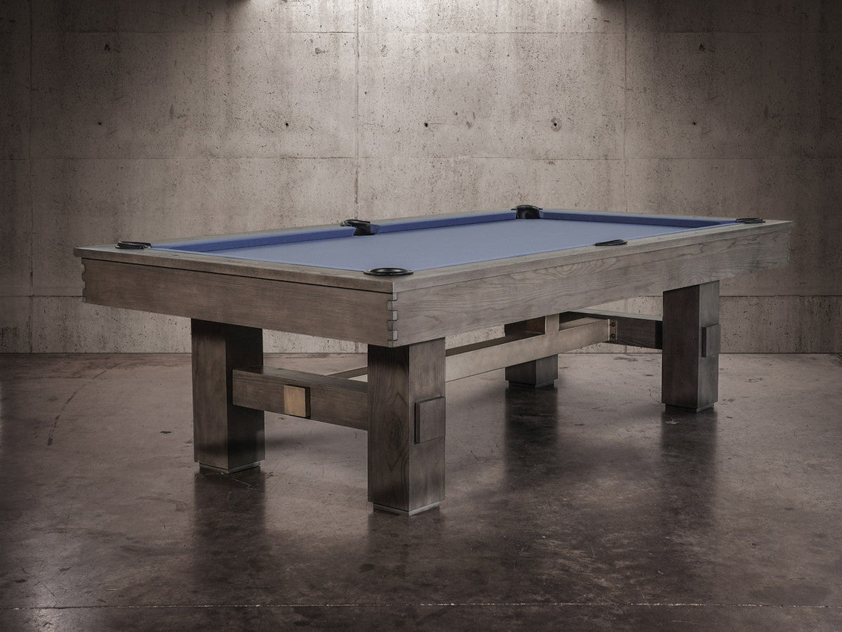 Nixon Kemp 8' Slate Pool Table in Grayson Grey Finish w/ Dining Top Op ...