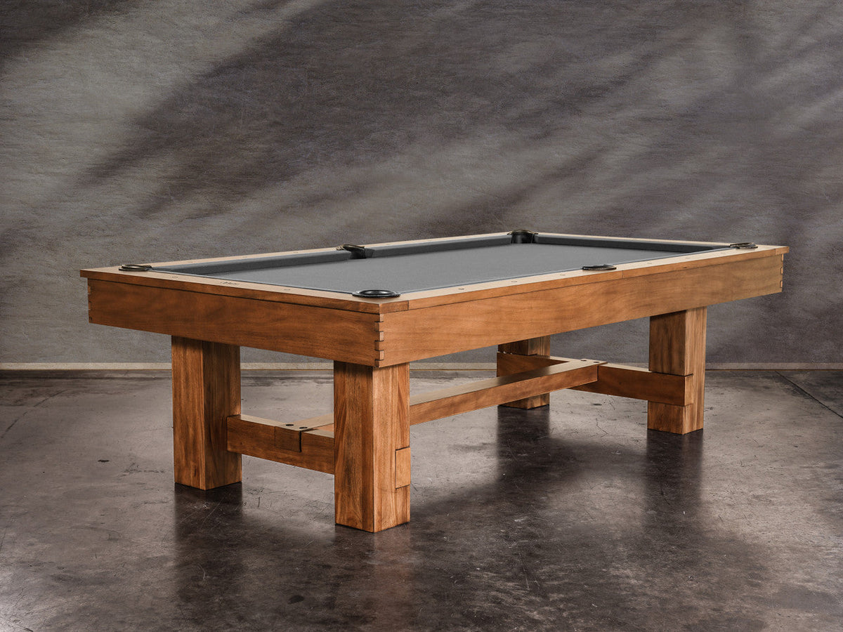 Nixon Presli 8' Slate Pool Table in Native Acacia Finish w/ Dining Top ...