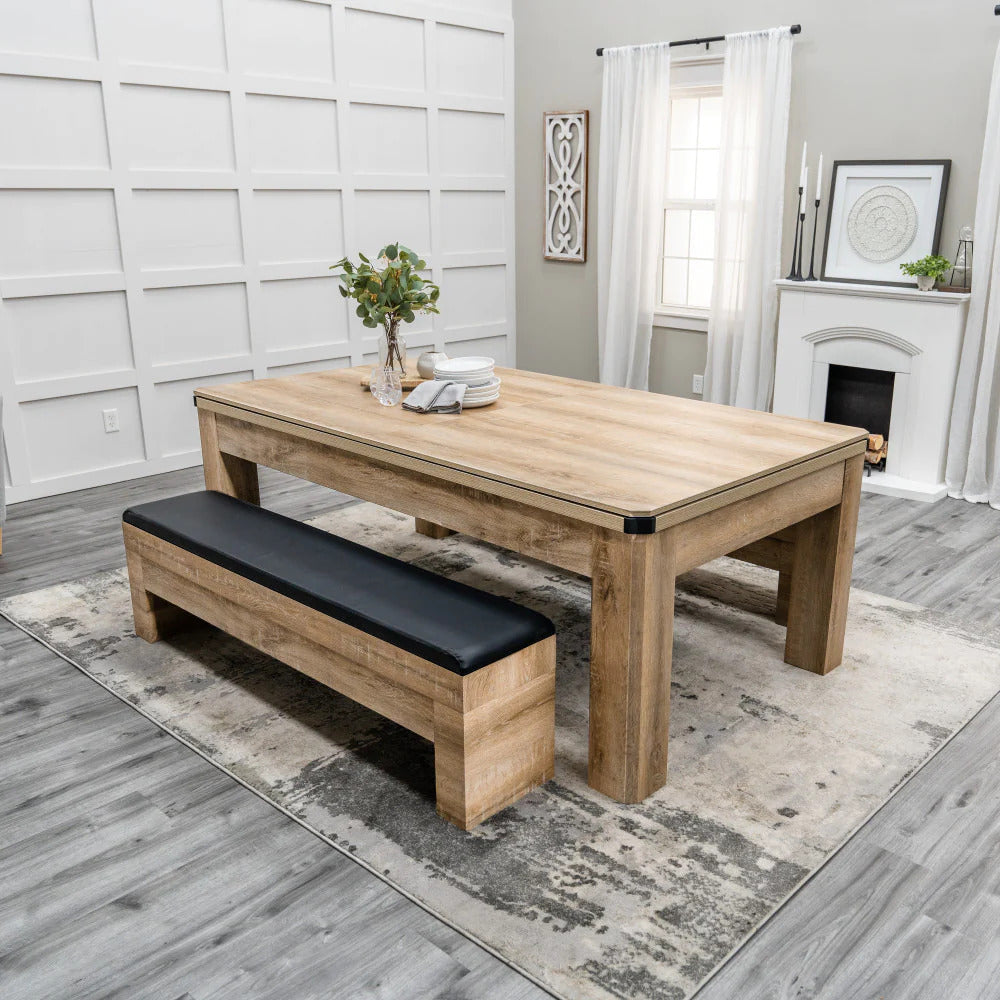 Atomic Hampton 7' 3-in-1 Dining Table with Billiards and Table Tennis ...